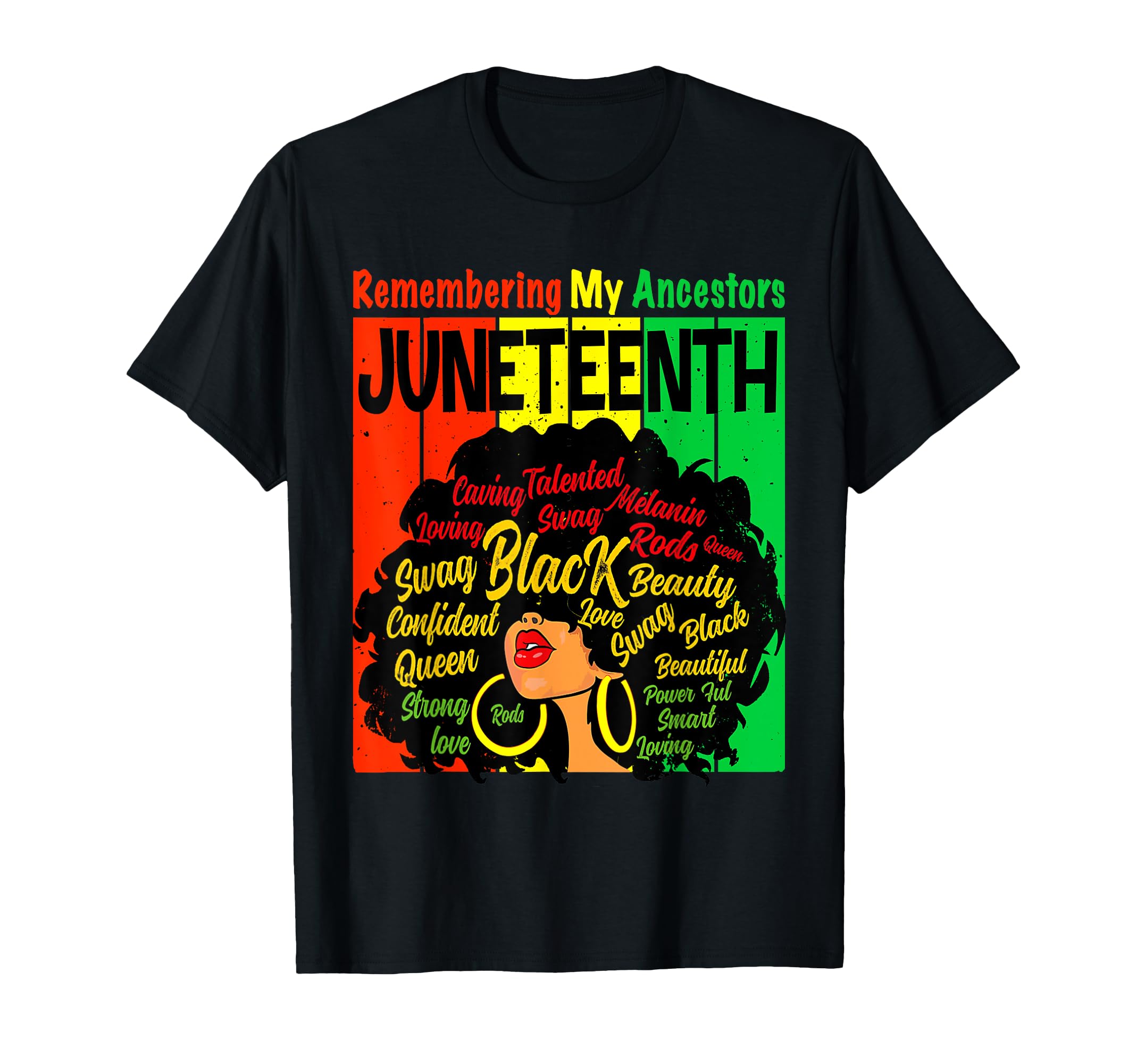 Remembering My Ancestors Juneteenth Natural Hair Black Women T-Shirt – Simple to Sharp by Sharon ...