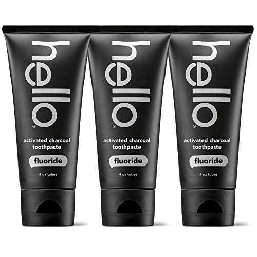Hello Activated Charcoal Toothpaste, Fluoride Toothpaste with Activate ...