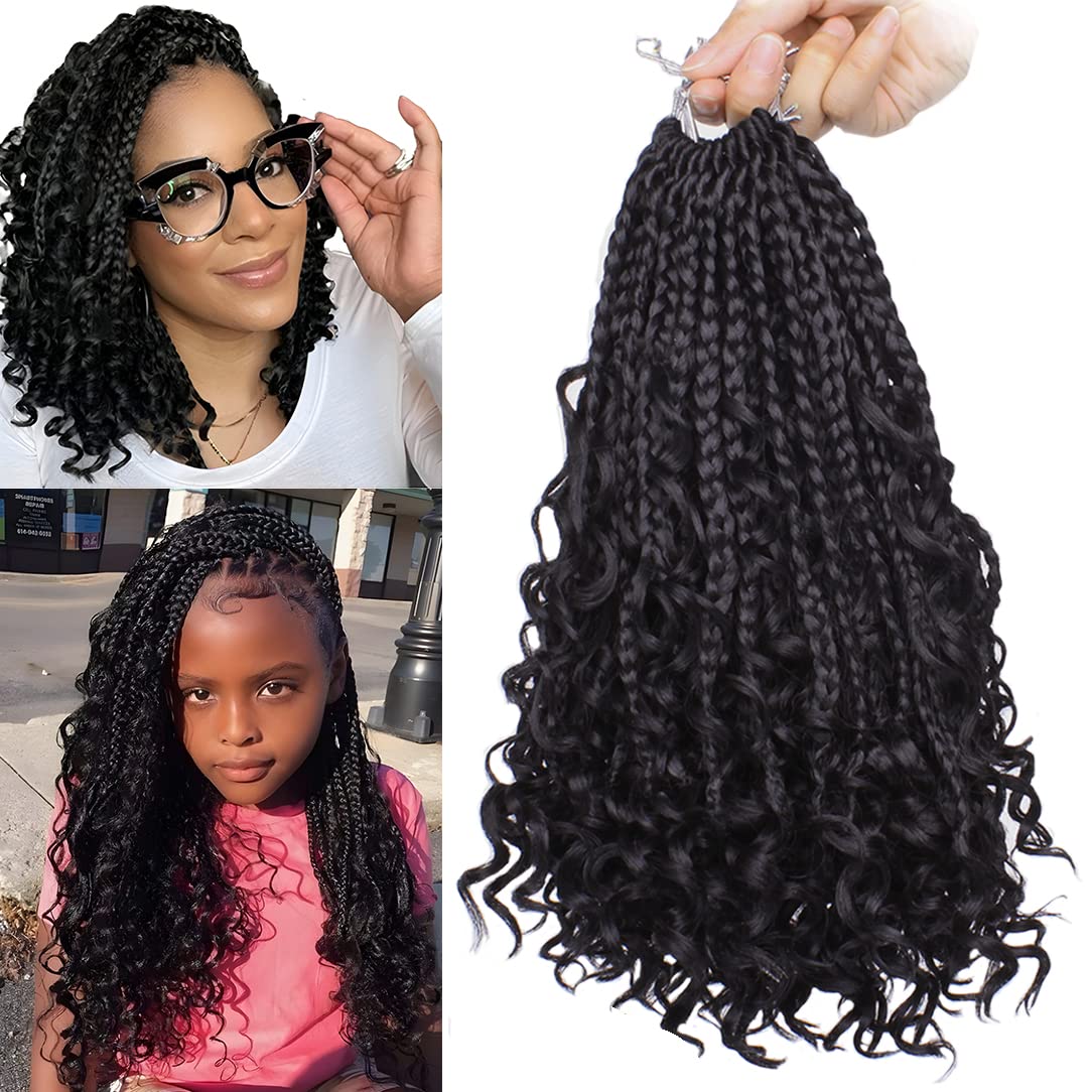 Beverlee 10 Inch 8 Packs Boho Box Braids Goddess Box Braids Crochet Ha ...