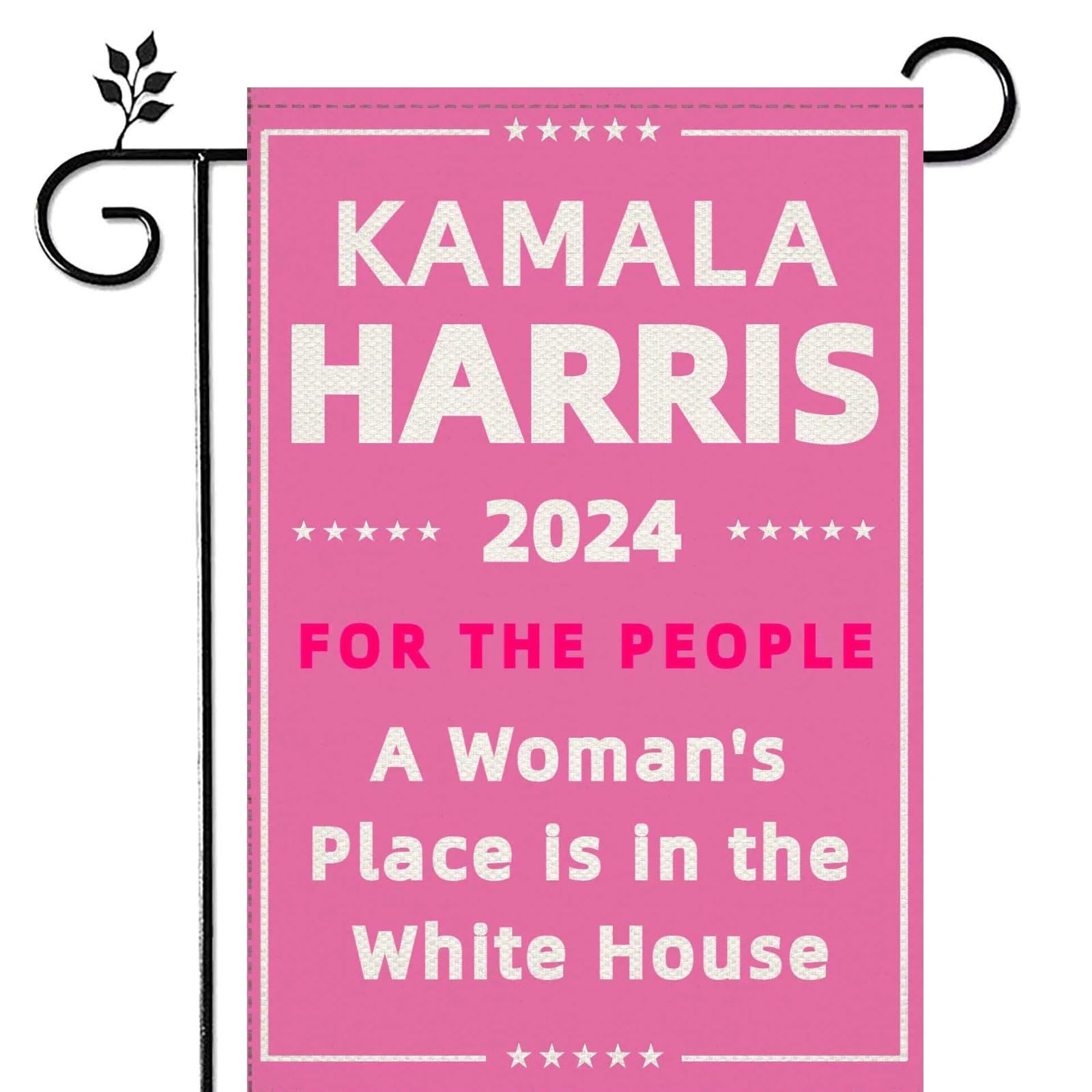 Kamala Harris Flag Patriotic Garden Flag Pink Harris Flag Harris 2024 ...