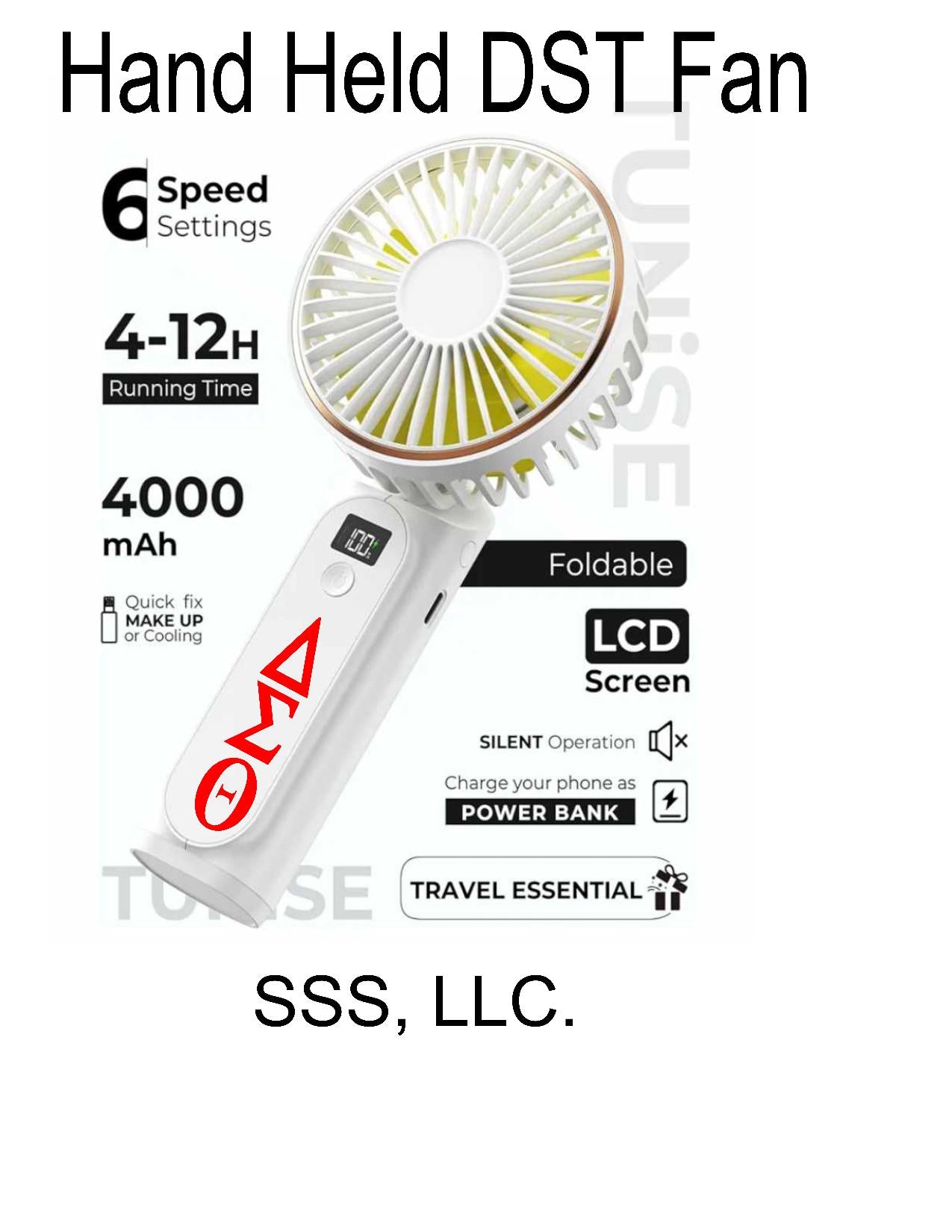 White Hand Held DST Fan – Simple to Sharp by Sharon, LLC.